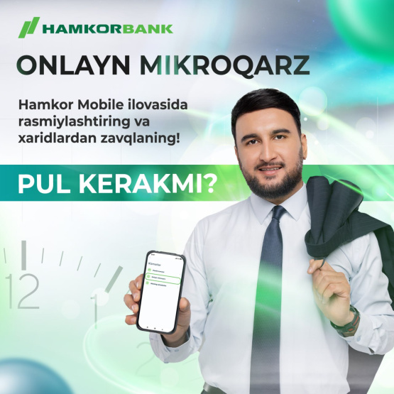 Zaruriy xaridlar uchun zudlik bilan pul kerakmi? Buning yechimi bor — Hamkorbank’dan jozibador ...